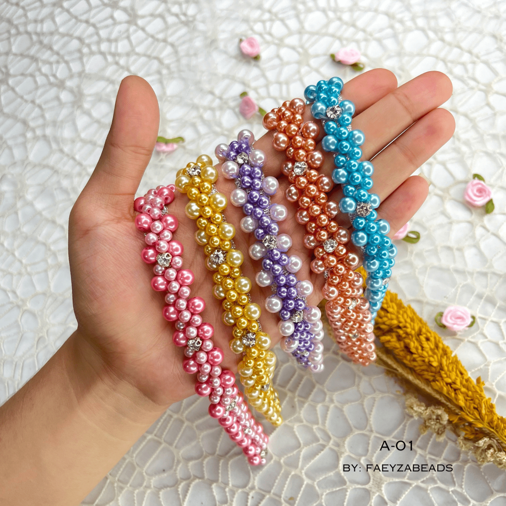 Jual Payet Rangkai Mutiara A01 / Renda Mutiara / Payet Mutiara / Bisa ...