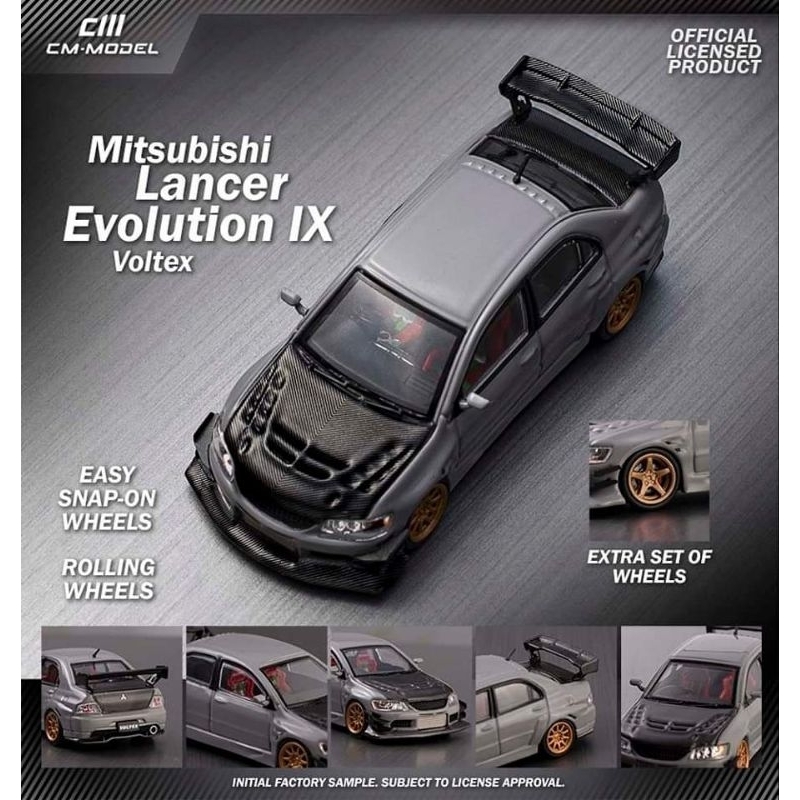 Jual CM Model Mitsubishi Lancer Evolution IX Voltex Widebodykit Grey ...