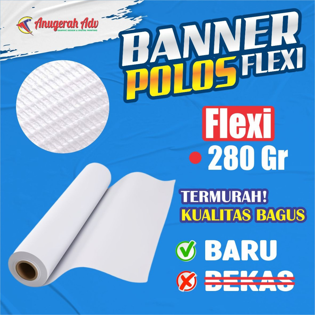 Jual BANNER KOSONG | FLEXI 280GR POLOS | BAHAN BANNER | BANNER POLOS | BAHAN BALIHO | Shopee ...