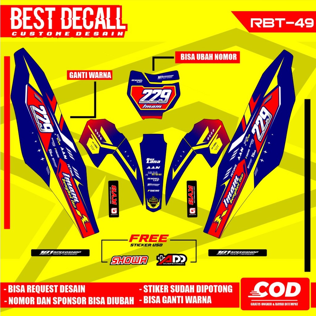 Jual DECAL RBT BODY JUPITER YAMAHA VEGA NEW FULL BODY DEKAL STICKER ...