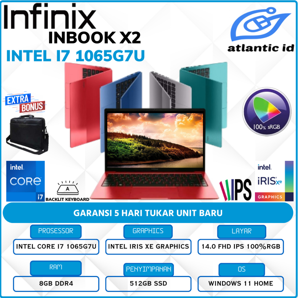 Jual Laptop Infinix X2 Intel Core i7 1065G7 8GB 512GB SSD Windows 11 ...