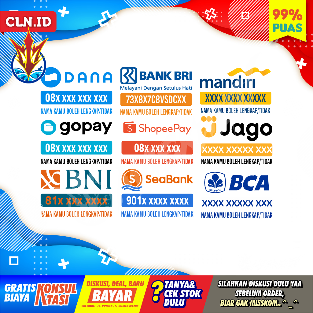 Jual JASA DESAIN Custom Stiker WA (Whatsapp) - Stiker Rekening / E ...