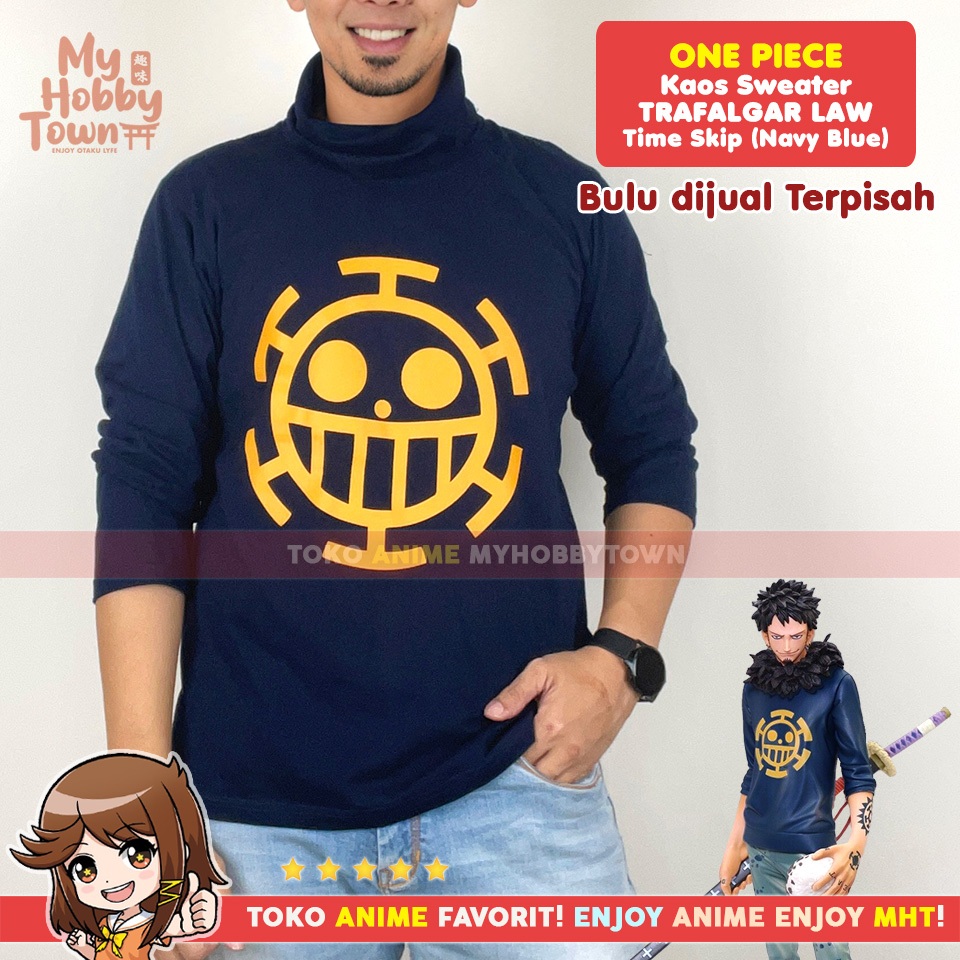 Jual Kaos T-shirt Trafalgar Law Cosplay Anime One Piece After Time Skip ...