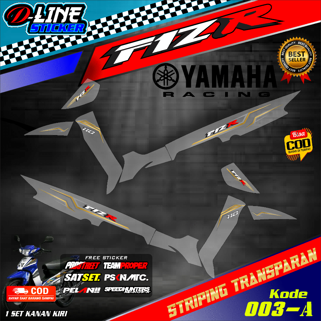 Jual Sticker Striping Transparan Fiz r Custom Variasi Simple Keren ...