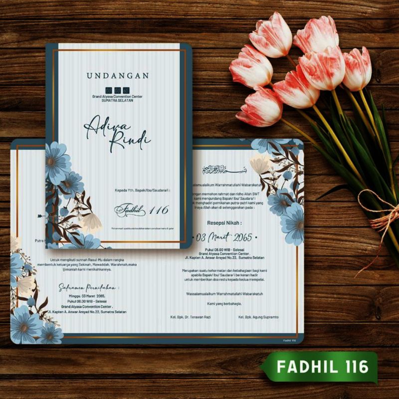 Jual Blangko Undangan atau Kertas Undangan Pernikahan FADHIL 116 dengan ...