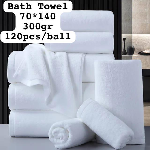 Jual bath towel handuk hotel putih polos 300 gsm 70 x 140 cm ukuran ...