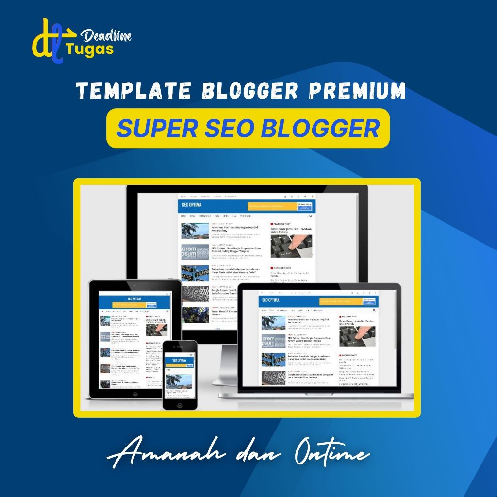 Jual Template Blogger Premium Super SEO - Paling Ringan SEO Friendly | Shopee Indonesia