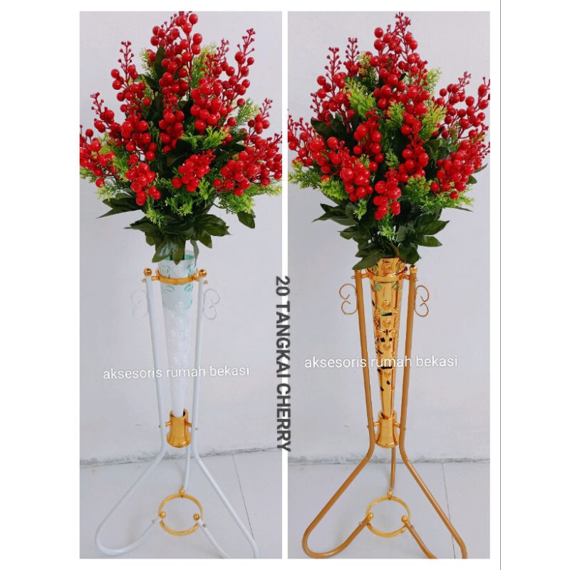 Jual RANGKAIAN POHON CHERRY ARTIFICIAL 20 TANGKAI DENGAN POT STANDING ...