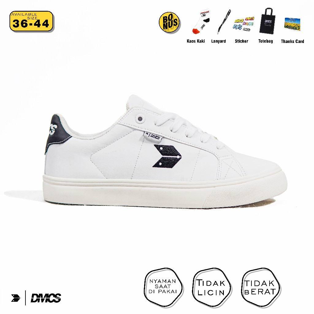 Jual PROMO DISKON SEPATU DMCS - AISH WHITE BLACK SEPATU KASUAL PUTIH ...