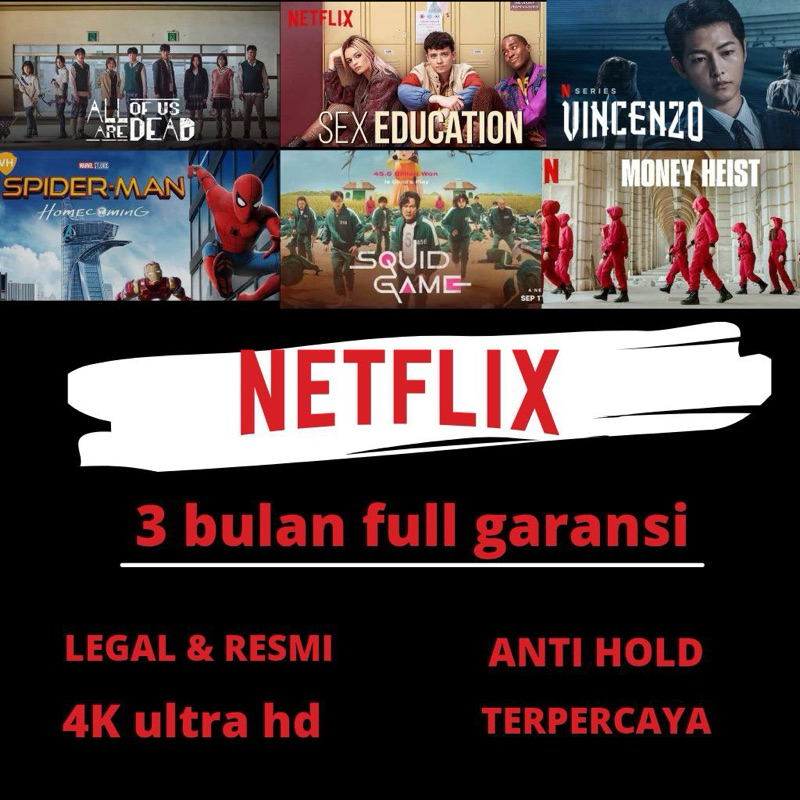 Jual NETPLIXXX 4K-FULLGARANSI TANPA VPN 1 BULAN DAN 3 BULAN | Shopee Indonesia