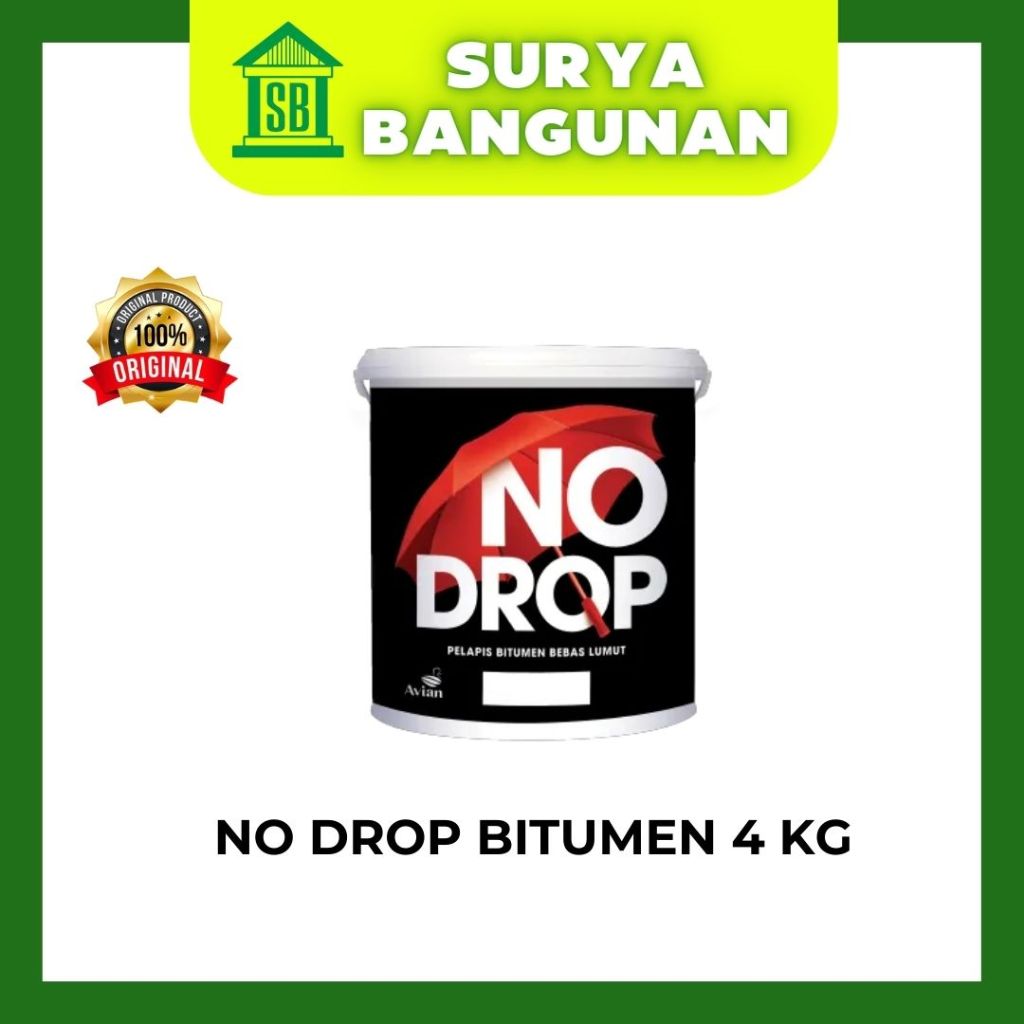 Jual CAT PELAPIS ANTI BOCOR NO DROP BITUMEN BLACK 4 KG | Shopee Indonesia