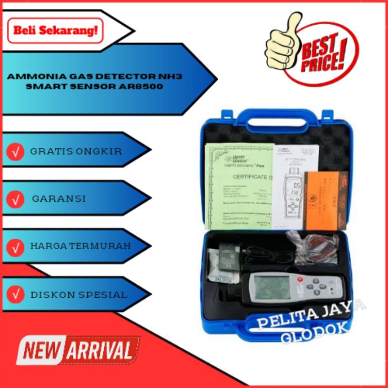 Jual Ammonia Gas Detector NH3 Smart Sensor AR8500 Amonia Tester AR 8500 ...