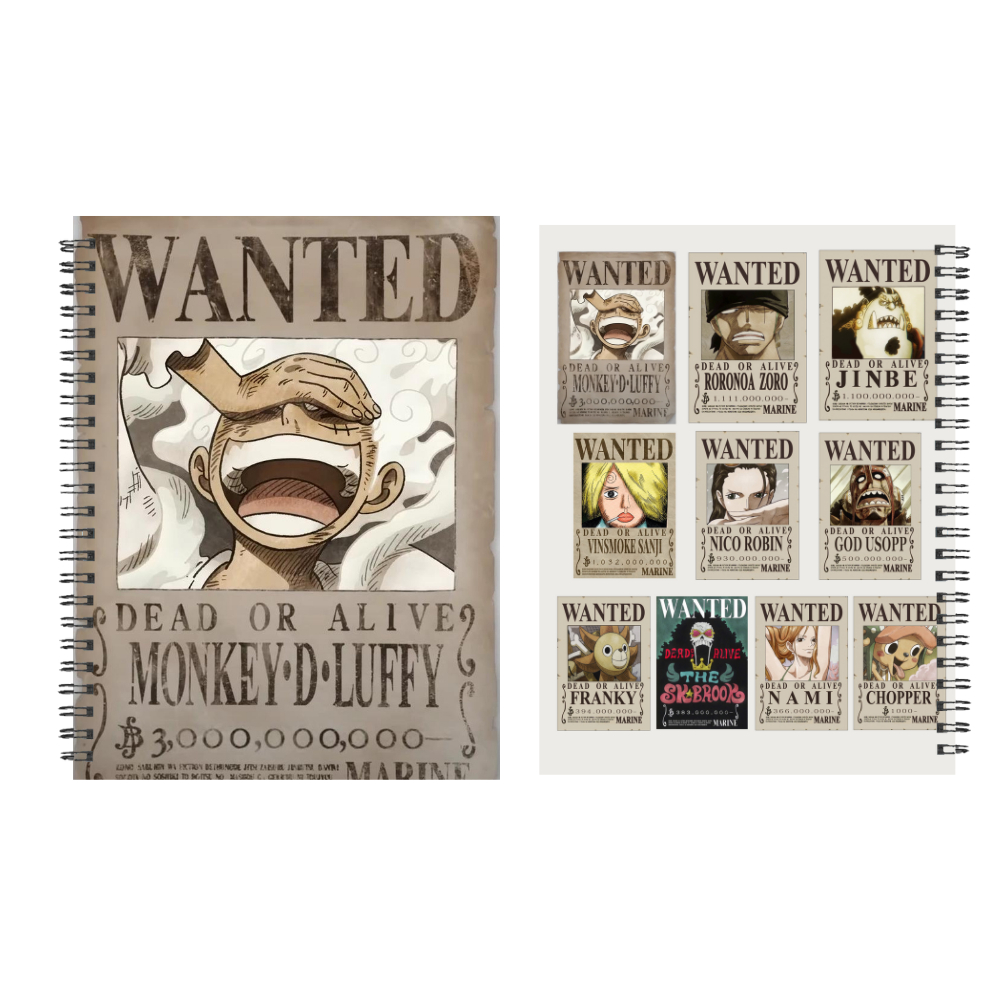 Jual NOTEBOOK ONE PIECE WANTED EDITION NEW A5 ISI 50 LEMBAR POLOS ...