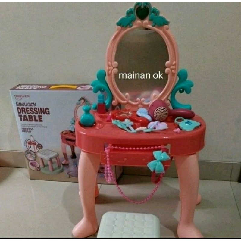 Jual Mainan anak meja rias dresser simulated plus kursi | Shopee Indonesia