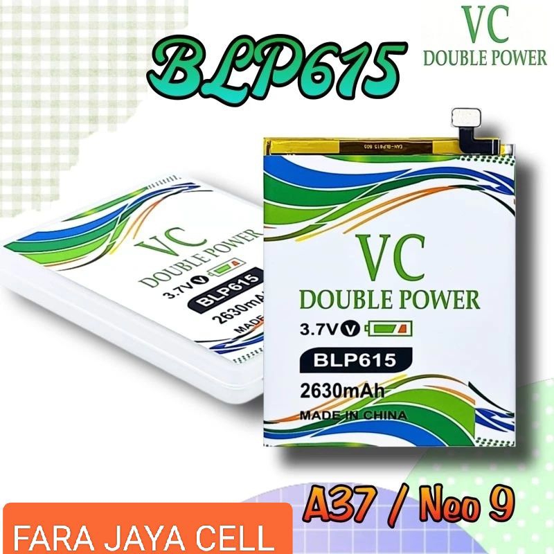 Jual Baterai Double Power VC OPPO A37/Neo 9/A37F/Model: BLP615 Double ...
