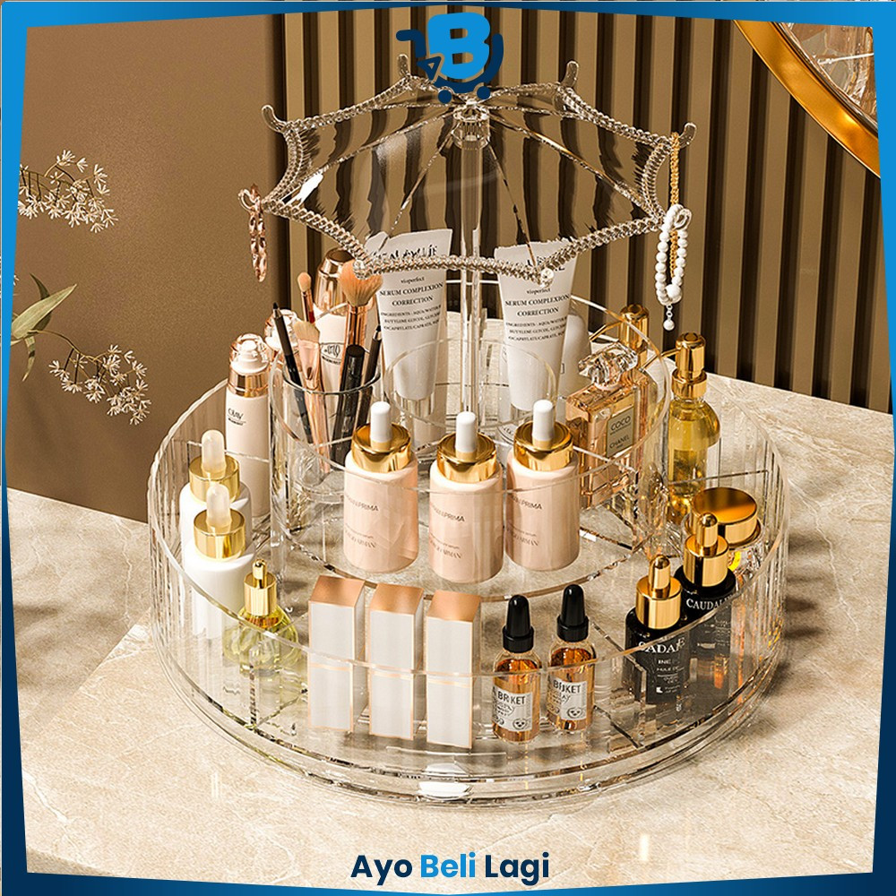 Jual Rak Susun 2 Tingkat Transparan Desain Payung Aesthetic / Rak ...