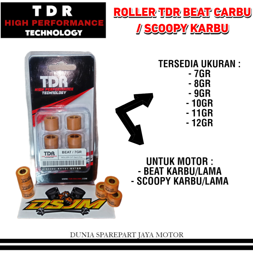 Jual ROLLER TDR BEAT LAMA KARBU / SCOOPY LAMA CARBU MERK TDR RACING ...