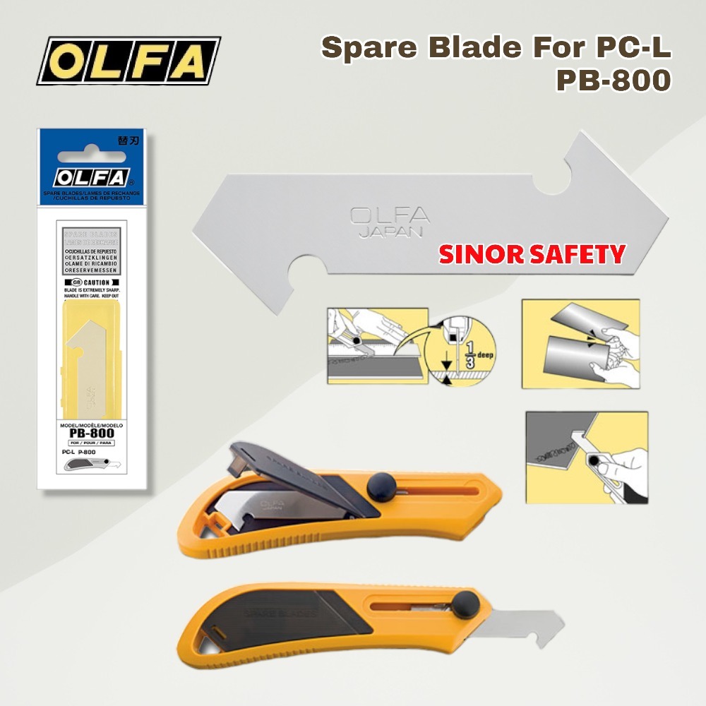 Jual REFILL Olfa PC-L Heavy Duty Plastic Laminate Acrylic cutter (PB-800) Spare Blade | Shopee ...