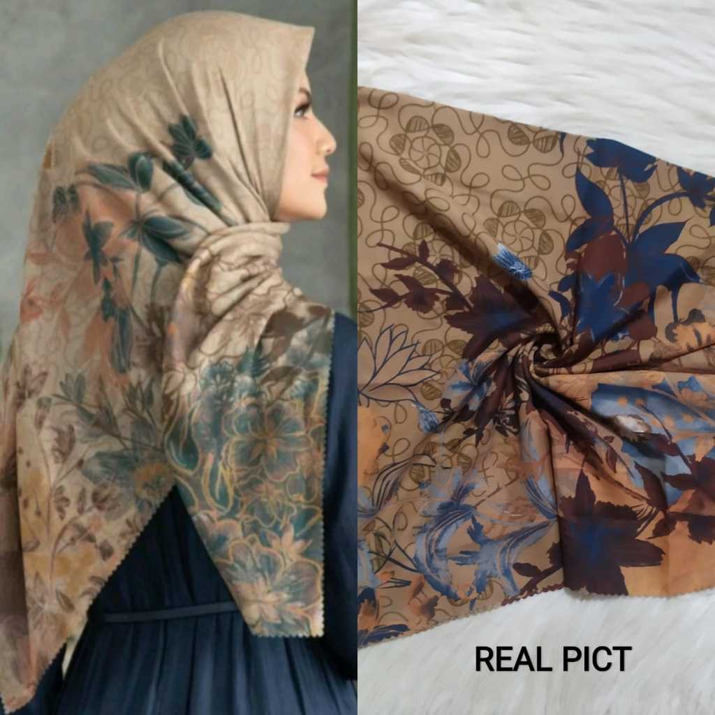 Jual Hijab Segiempat Motif Scraf / Jilbab Segi Empat Motif Denaay ...