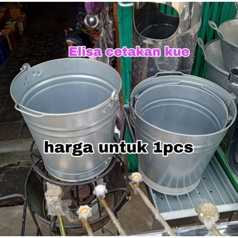Jual Ember Besi Galvanis 15 Liter / Pot Kaleng Tebal / Ember Susu ...