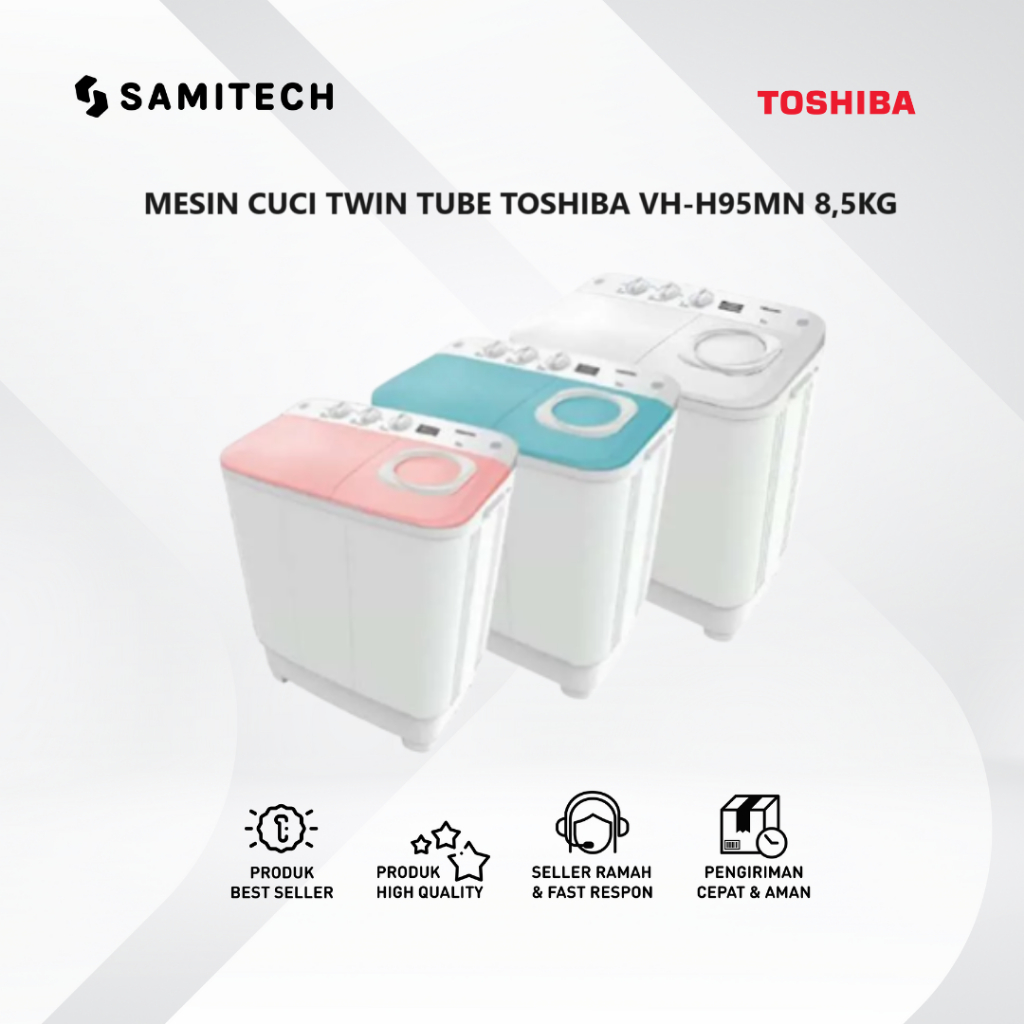 Jual MESIN CUCI TWIN TUBE TOSHIBA VH-H95MN VH H95MN 8,5KG | Shopee ... Jual MESIN CUCI TWIN TUBE TOSHIBA VH-H95MN VH H95MN 8,5KG | Shopee ...