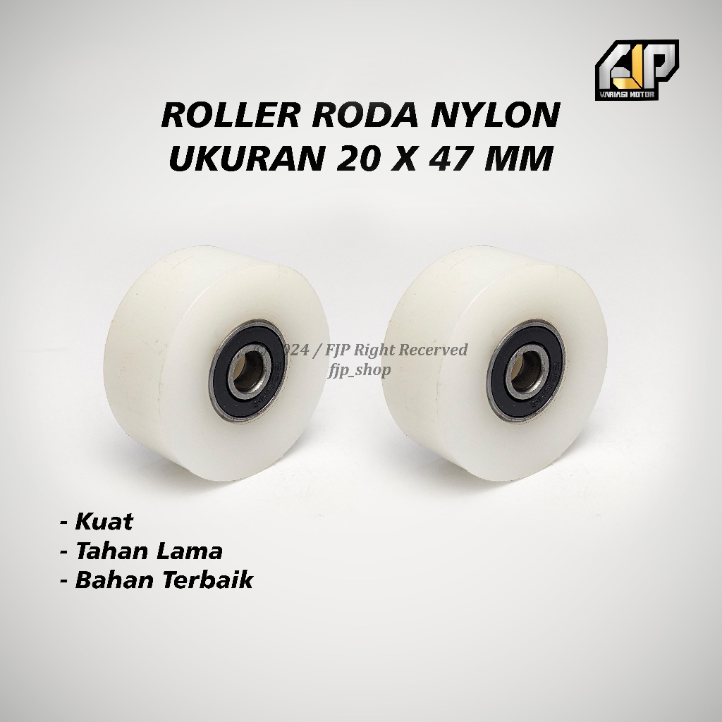 Jual Roda Nylon Roller Pintu Pagar Ukuran 47 mm Lebar 20 mm Roller ...
