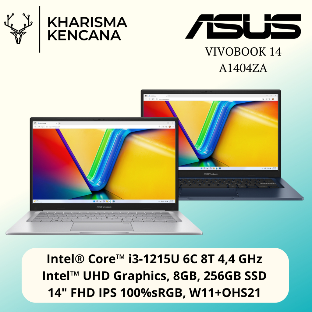 Jual ASUS VIVOBOOK A1404ZA CORE i3-1215U 8GB 256GB 14"FHD IPS 100%sRGB ...
