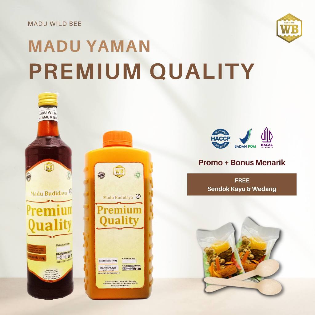 Jual Madu Wild Bee - Madu Yaman Premium Quality 750gr & 1000gr Lebah ...