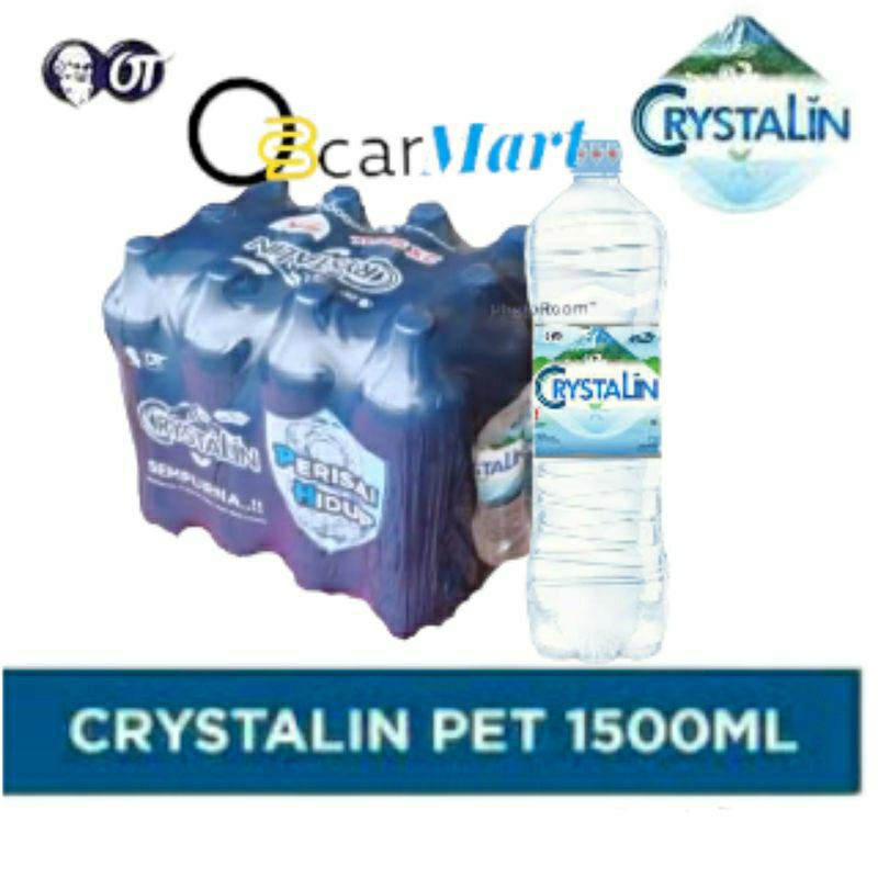 Jual Air Mineral Crystalin Botol Besar 1500mL Crystalline 1 Dus ...