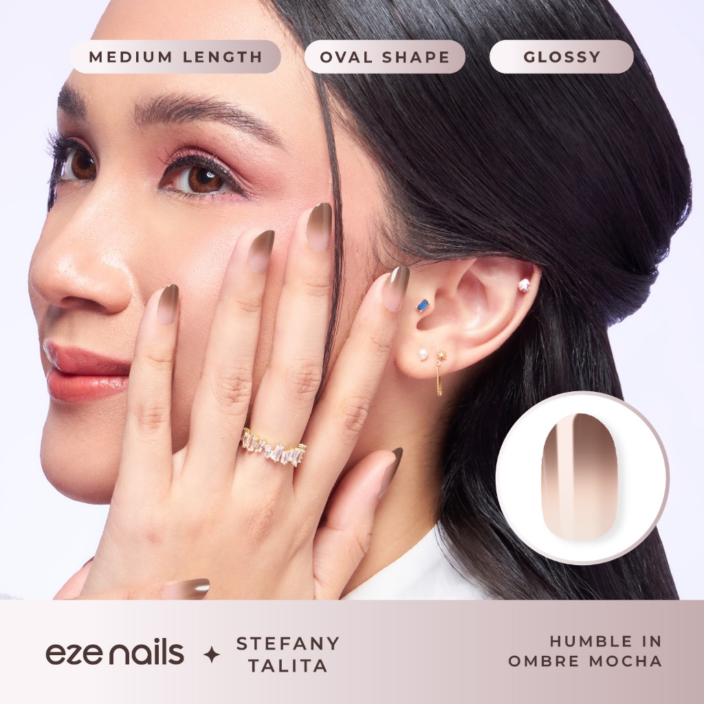 Jual Eze Nails - Humble in Ombre Mocha Spot On Manicure (Kuku Palsu ...