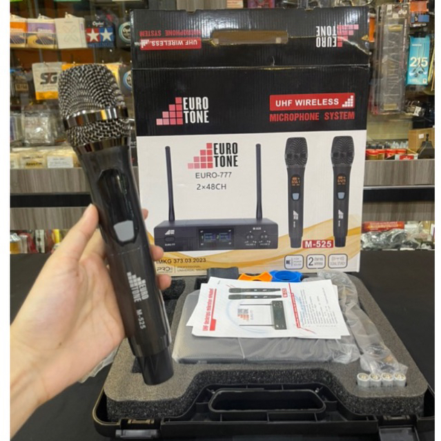 Jual MIC WIRELESS EURO TONE M525 2 MICROPHONE | Shopee Indonesia