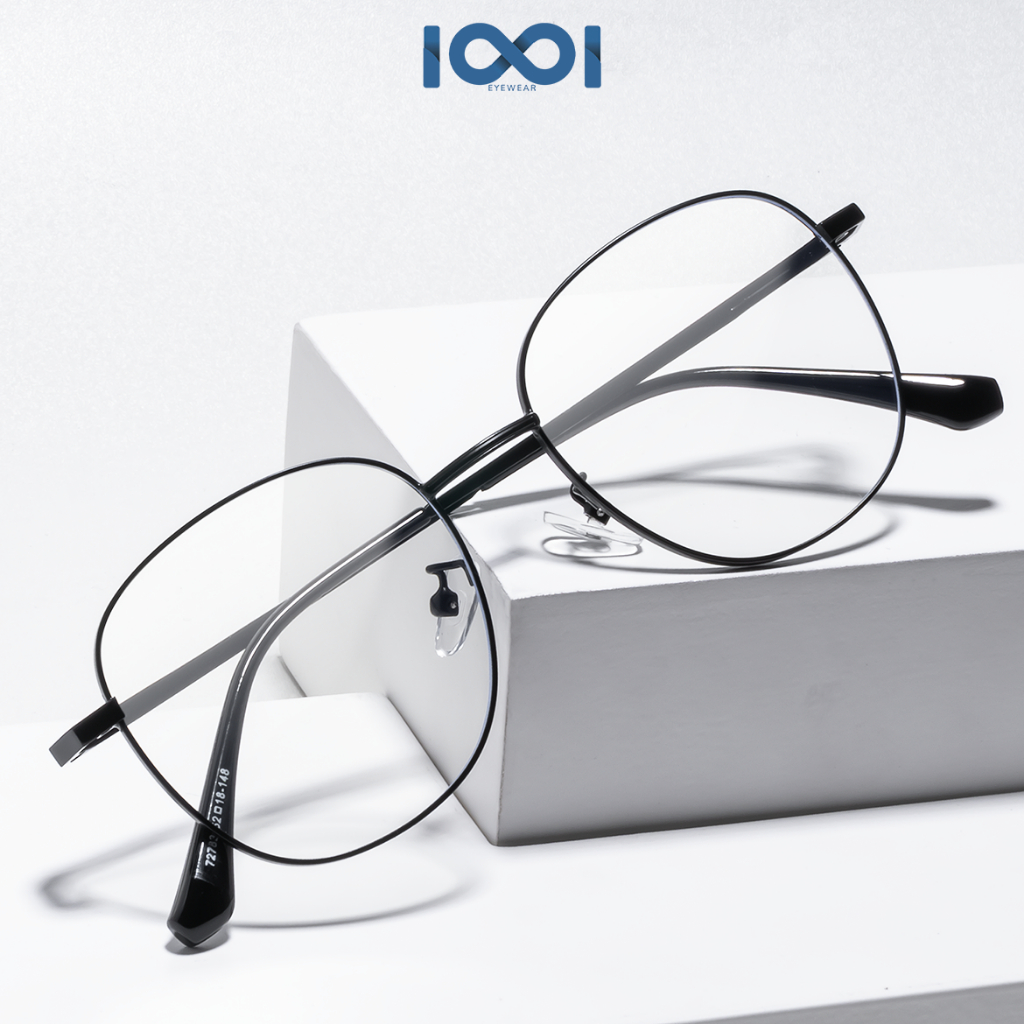 Jual IOOI Eyewear - Kacamata Round Metal TR Lensa Minus Anti Radiasi ...