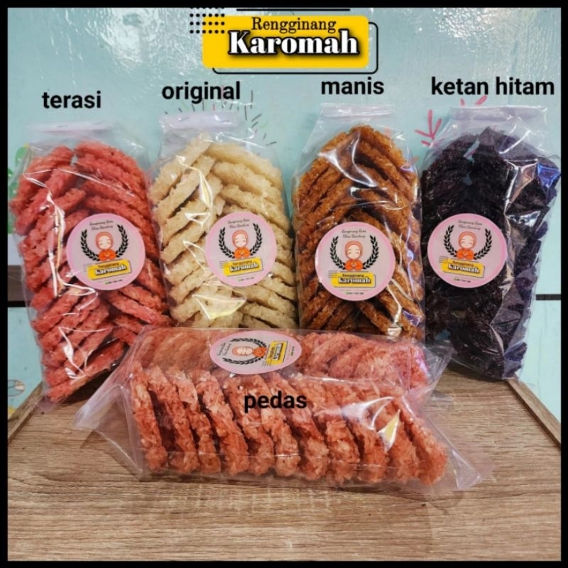 Jual RENGGINANG MENTAH 500GRAM RASA ORIGINAL BAWANG TERASI KETAN HITAM ...