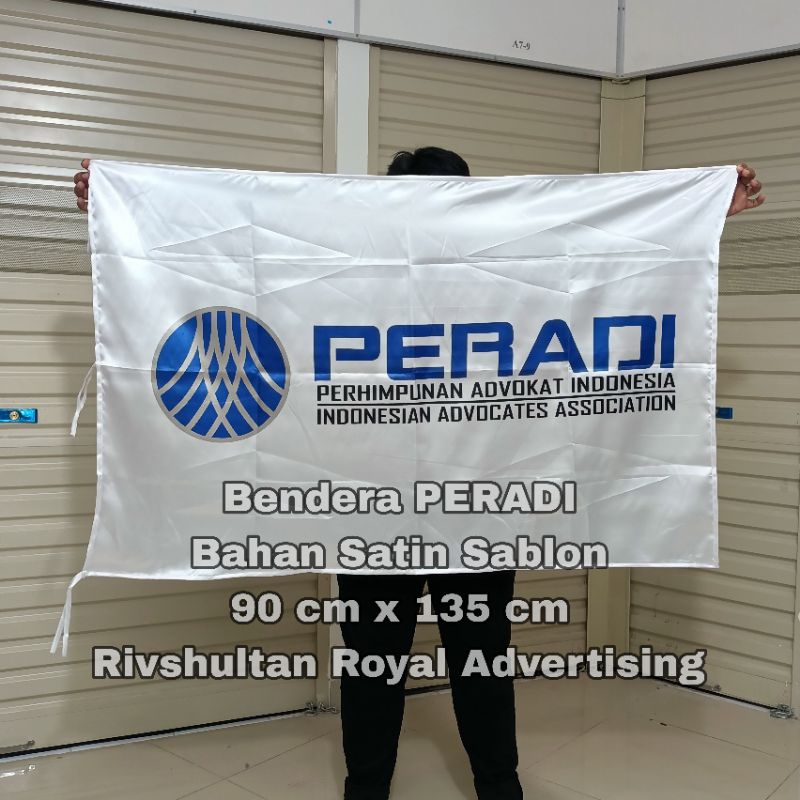 Jual Bendera Logo PERADI Bendera PERADI Logo Terbaru Bahan Satin Ukuran ...