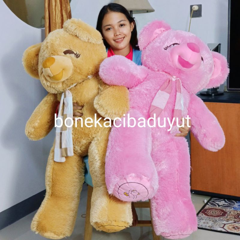 Jual Boneka Beruang Jumbo 1 METER Smiling Eyes Lembut Bagus | Shopee ...
