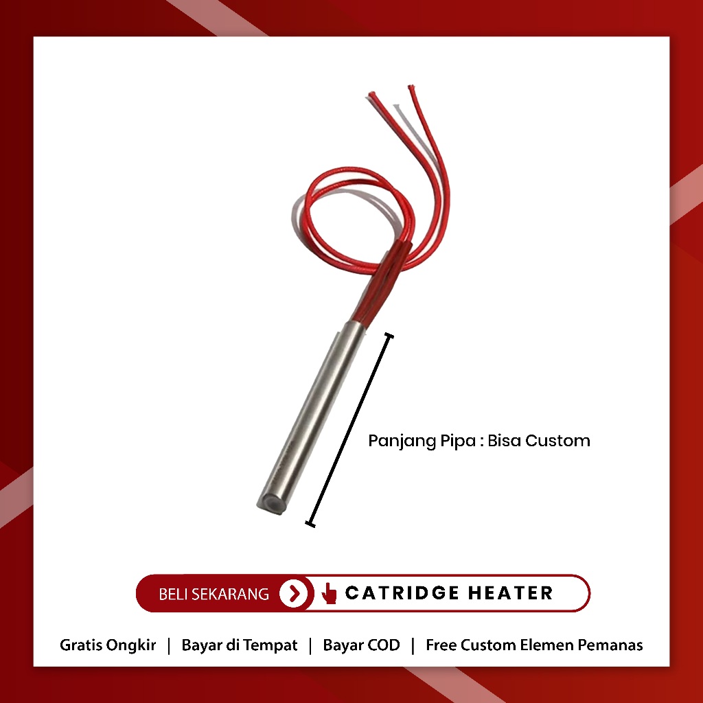 Jual Catridge Heater Elemen Pemanas (Panjang 150 mm 220-240 Volt 100 ...