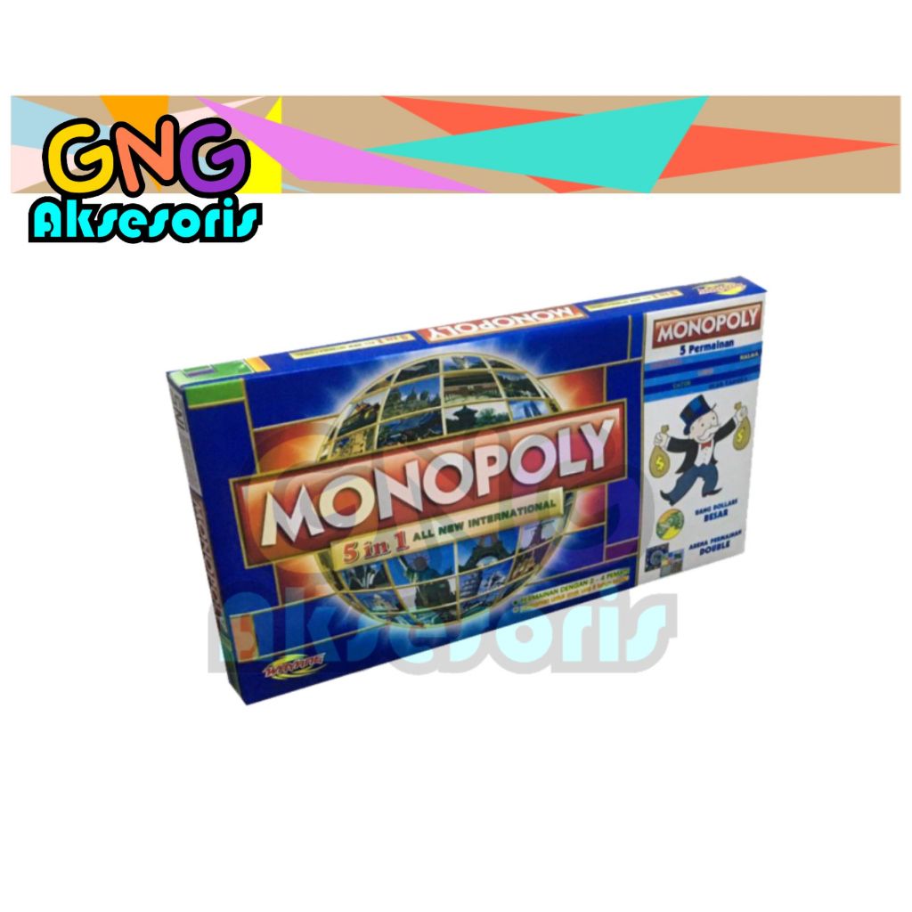 Jual MAINAN MONOPOLI 5 IN 1 ( MONOPOLI, LUDO, CATUR, HALMA DAN ULAR ...
