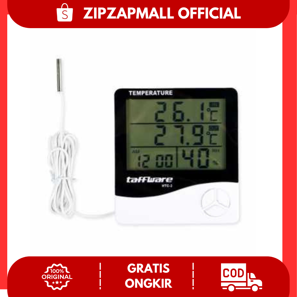 Jual Alat Pengukur Suhu Humidity Digital Temperature Meter Clock/Alat ...
