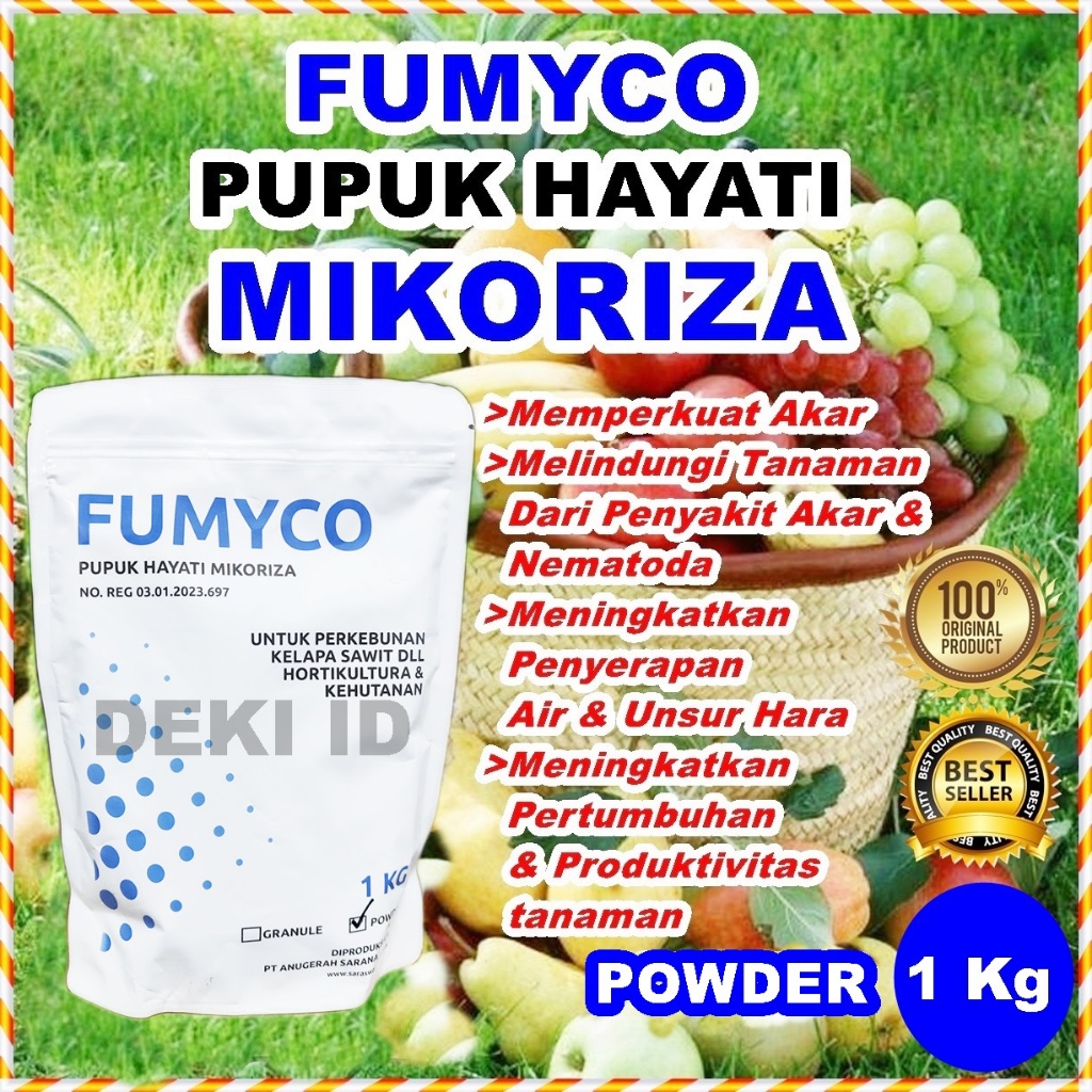Jual Fumyco Powder 1 Kg Pupuk Mikoriza Jamur Penguat Akar Tanaman ...