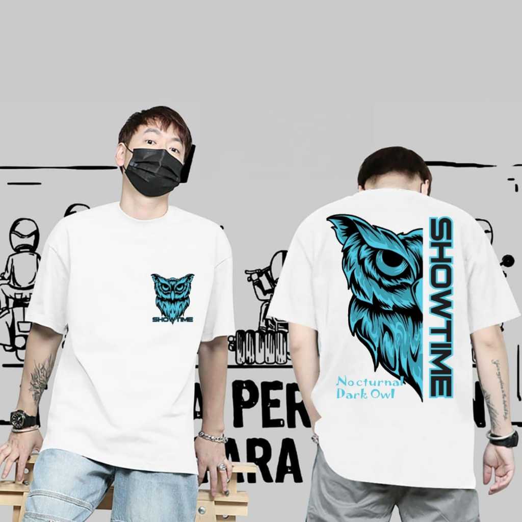 Jual KAOS T-SHIRT KAOS DISTRO MOTIF BERGAMBAR BURUNG HANTU TULISAN ...