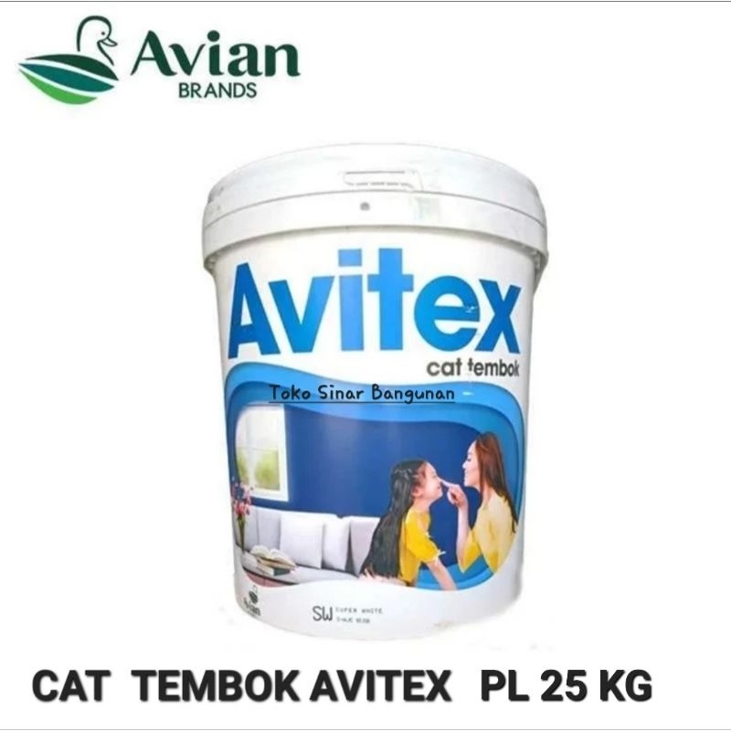 Jual CAT TEMBOK AVITEX PAIL 25 KG / WARNA SUPER WHITE / CAT TEMBOK ...