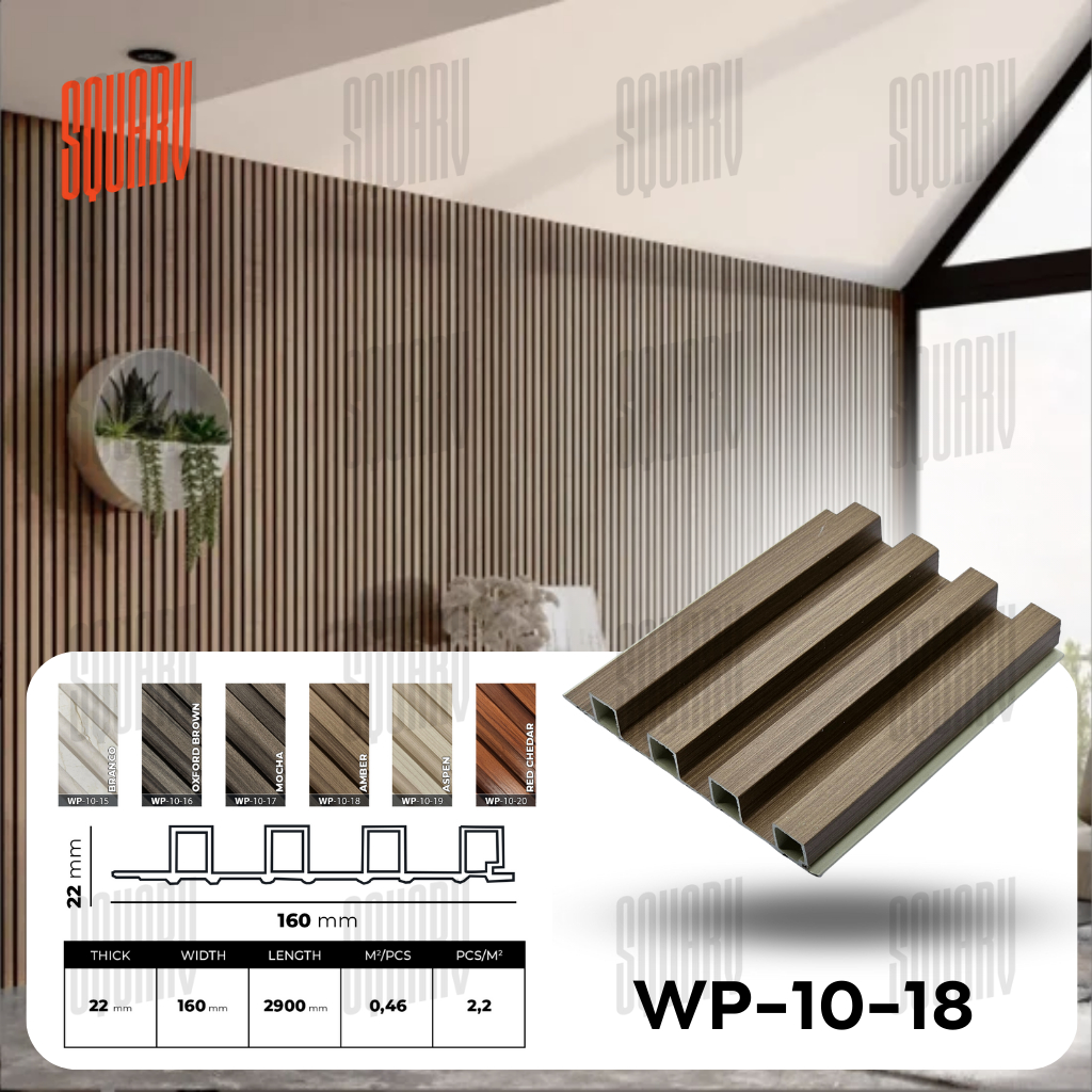 Jual SQUARV WP-10 Wall Panel PVC / Woodpanel Wallpanel Kisi Kisi / Type ...