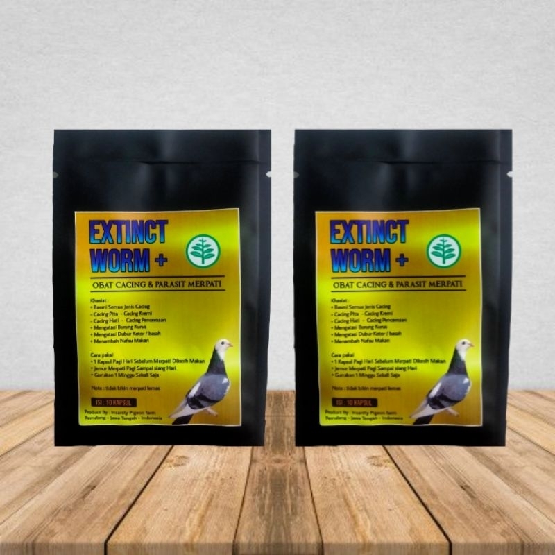 Jual Extinct worm obat cacing untuk merpati isi 10 kapsul | Shopee ...