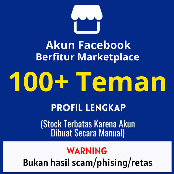 Jual Akun Facebook Marketplace / Akun FB MP / Garansi | Shopee Indonesia