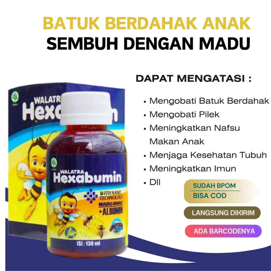 Jual Obat Batuk Berdahak Anak 1 Tahun Keatas - Madu Hexabumin Suplemen ...