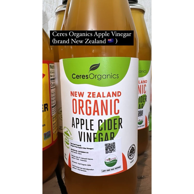Jual Ceres Organic Apple Cider Vinegar 750ml (New Zealand) | Shopee ...