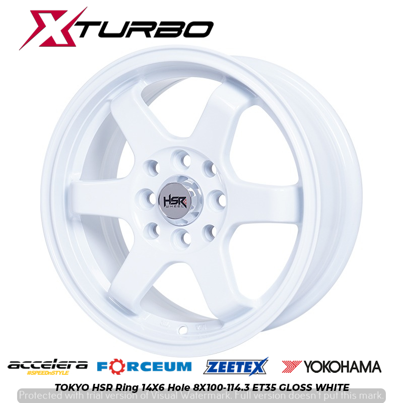 Jual PELEK RACING MODEL TE37 HSR TOKYO RING 14 WARNA PUTIH - AGYA CALYA ...