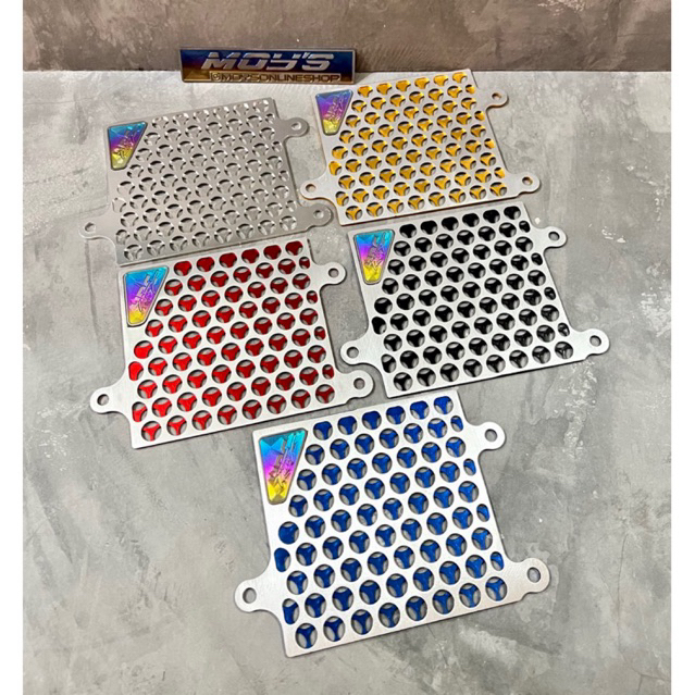 Jual COVER RADIATOR HRC ALMU LOGO EMBLEM TITANIUM HONDA VARIO 125 VARIO ...