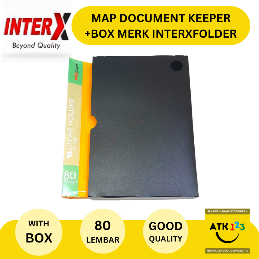 Jual Map Clear Holder / Document Keeper Folio InterXFolder Isi 80 + Box ...