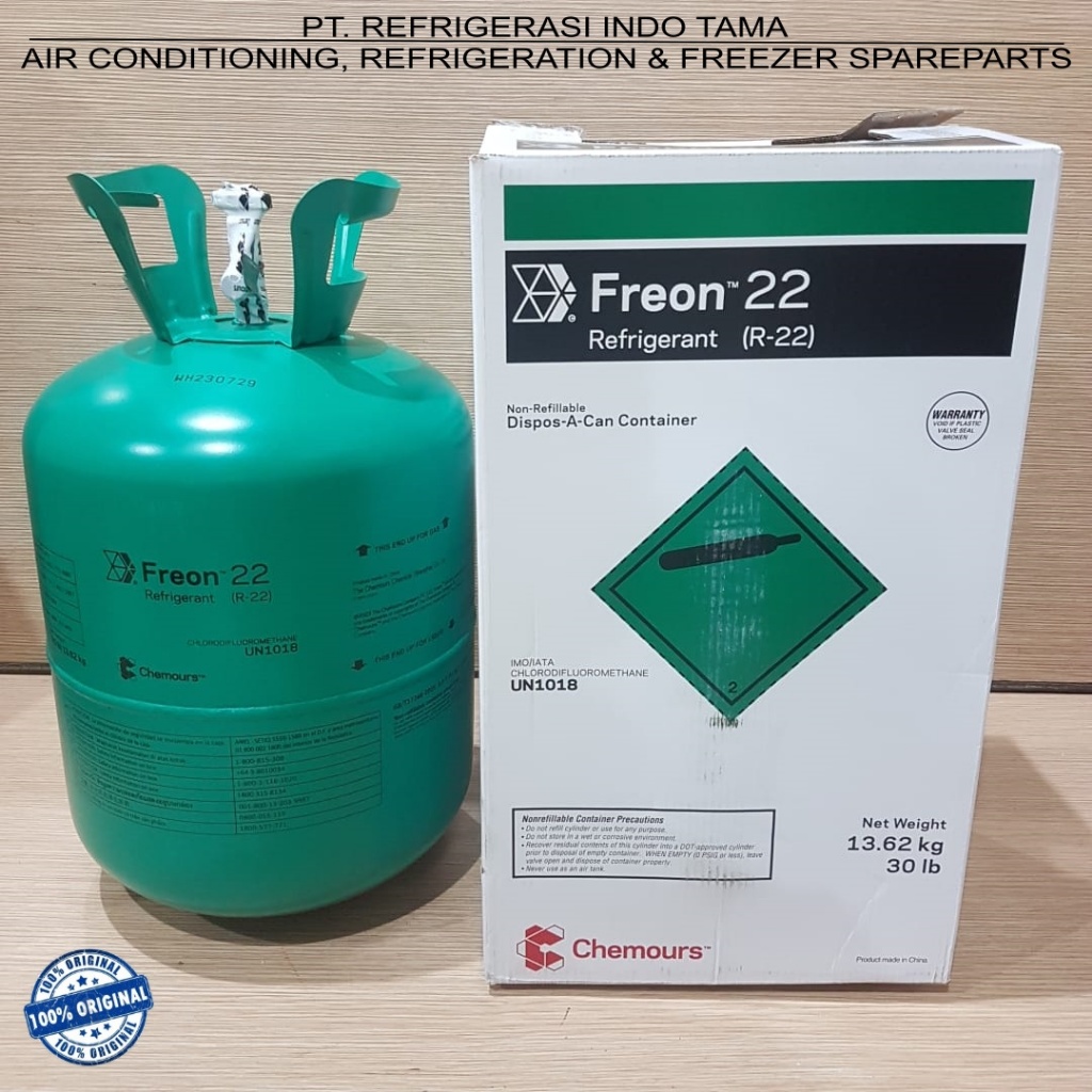 Jual FREON CHEMOURS R22 13.6 kg CHINA / R 22 ( EX-DUPONT ) | Shopee Indonesia